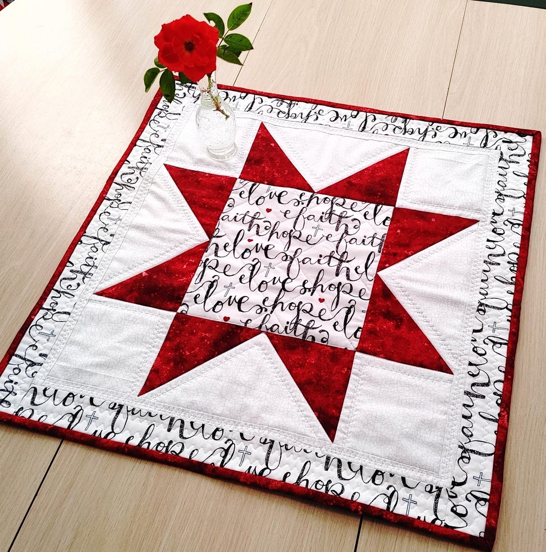 Quilt Pattern, Directions, to Make a 4 Fat Quarter Table Topper. - Etsy
