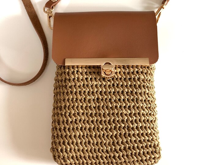 Phone Case Bag Wallet , Straw Phone Holder, Luxury Crossbody Bag in ...