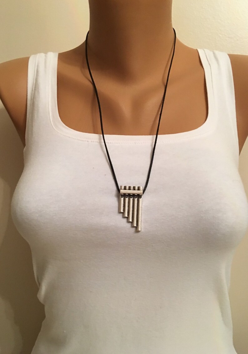 Pan Flute Necklace Antique Silver Necklace best Kids Gifts - Etsy
