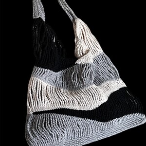 Casual Shoulder Bag, Knitted Bag, Crochet Gray Color Bag,summer Beach ...