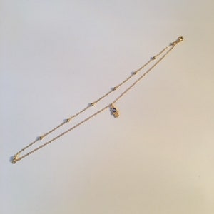 Gold Plated Evil Eye Hamsa Hand Ankle Bracelet, Evil Eye Charm Anklet ...