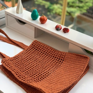 Paper Yarn Mesh Bag ,casual Shoulder Bag, Knitted Bag, Crochet Brick ...