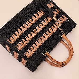 Paper Yarn Handbag With Wooden Handle, Paper Yarn Top Handle Bag ...