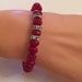 Dark Red Crystal Bracelet Dark Red Bracelet Red Jewelry - Etsy