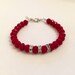 Dark Red Crystal Bracelet Dark Red Bracelet Red Jewelry - Etsy
