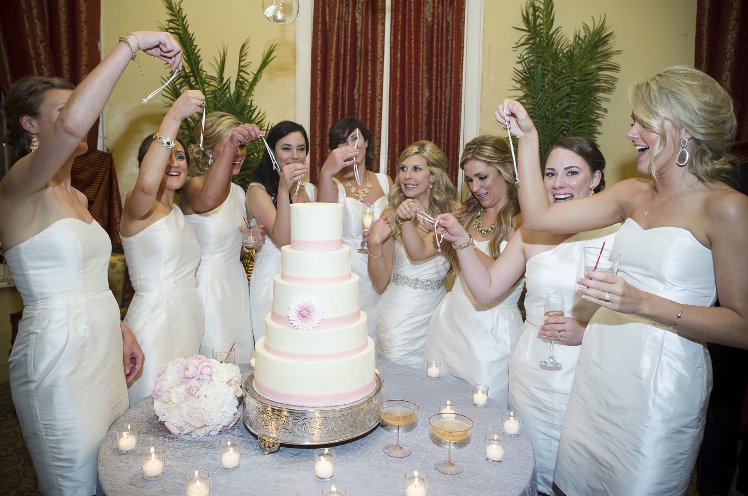 Traditional Ribbon Cake Pulls // Set of 8 // Wedding // Charms - Etsy