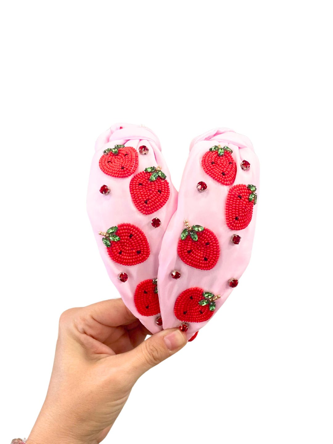 Strawberry Shortcake Headband // Beaded Headband - Etsy