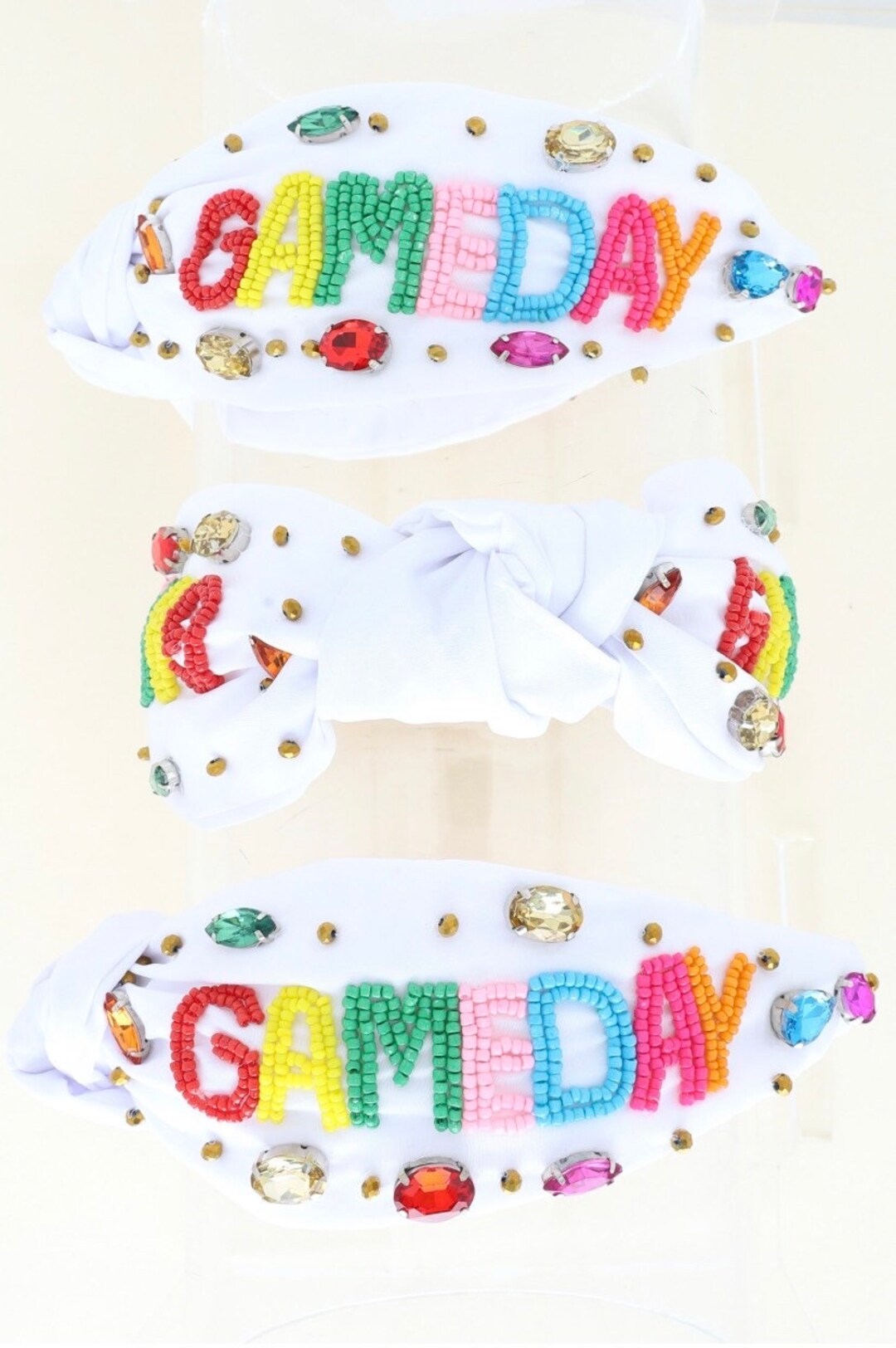 White Game Day Headband // Football Headband - Etsy