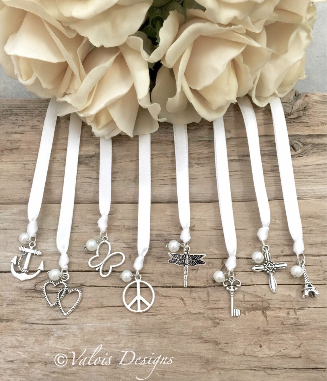 Traditional Ribbon Cake Pulls // Set of 8 // Wedding // Charms - Etsy