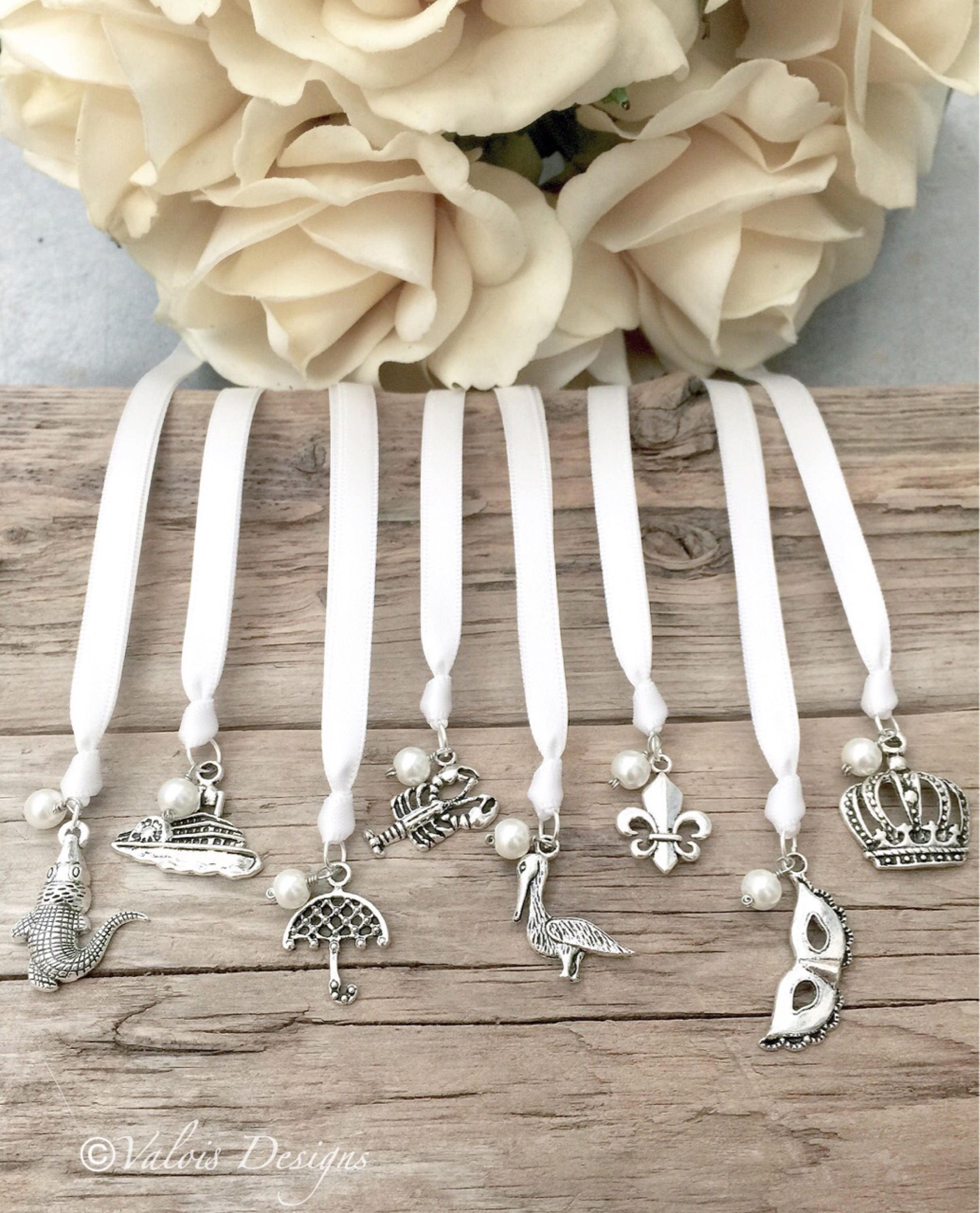 New Orleans Ribbon Cake Pulls // Set of 8 // Wedding // Charms | Etsy