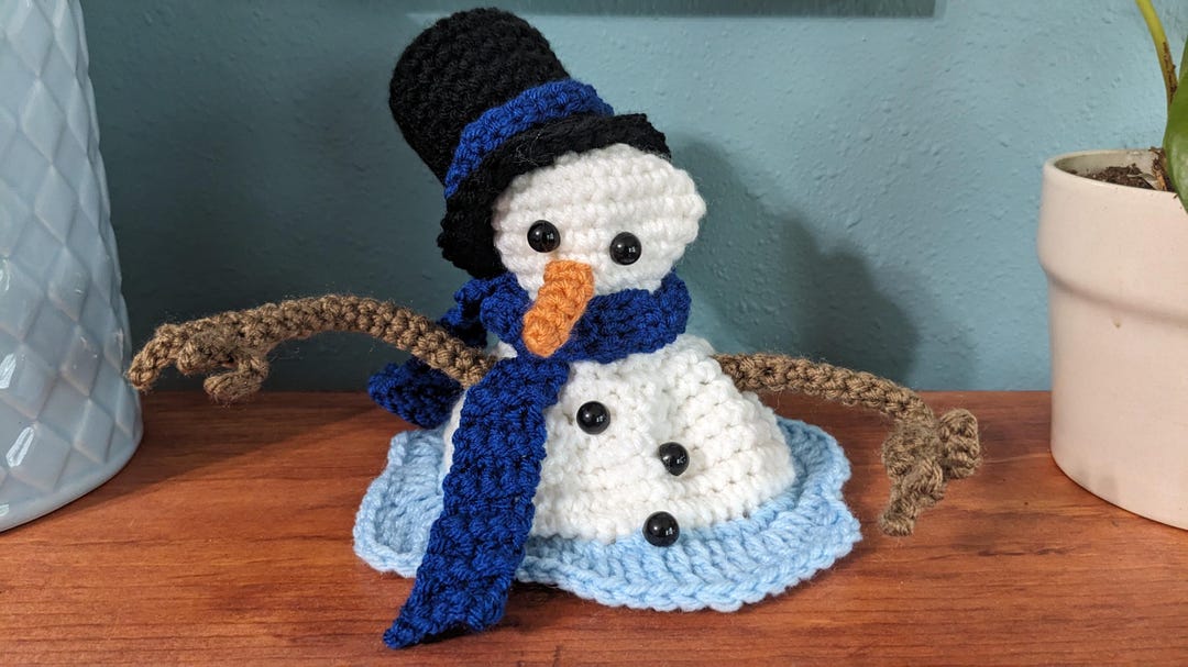 Melting Snowman Crochet PDF Pattern - Etsy