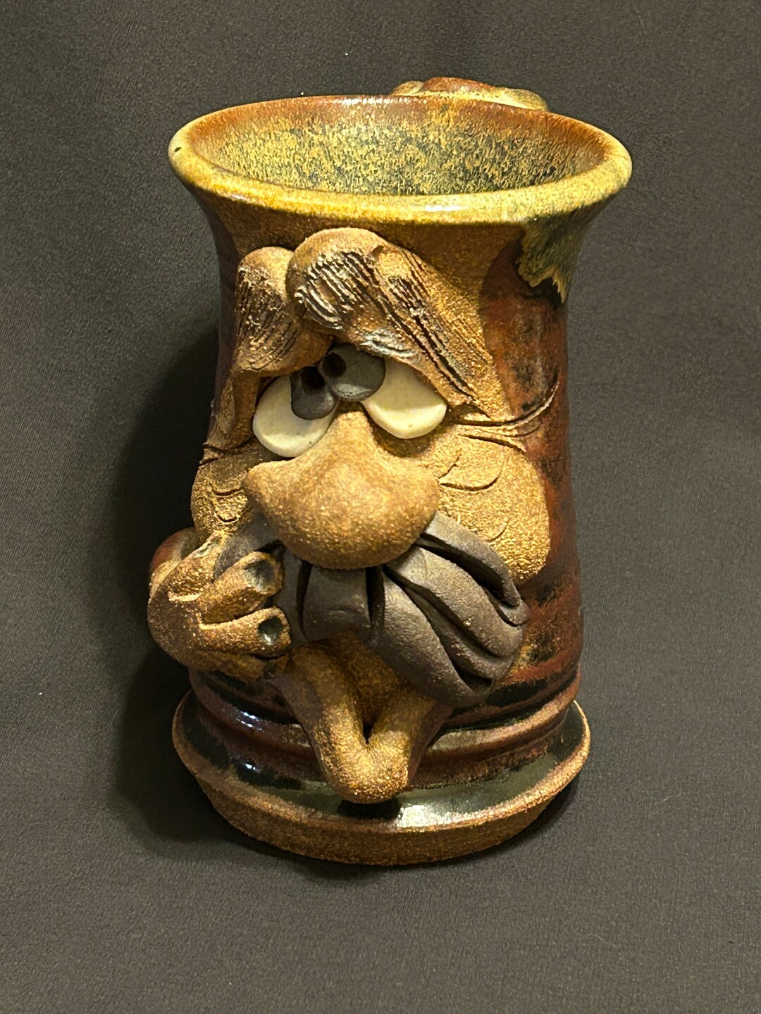 Vintage 70s-80s 3D Face Mug MMS Mahon Hand Thrown Pottery - Etsy