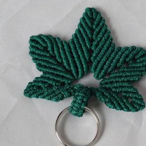 Macrame Marijuana Leaf Keychain - Etsy