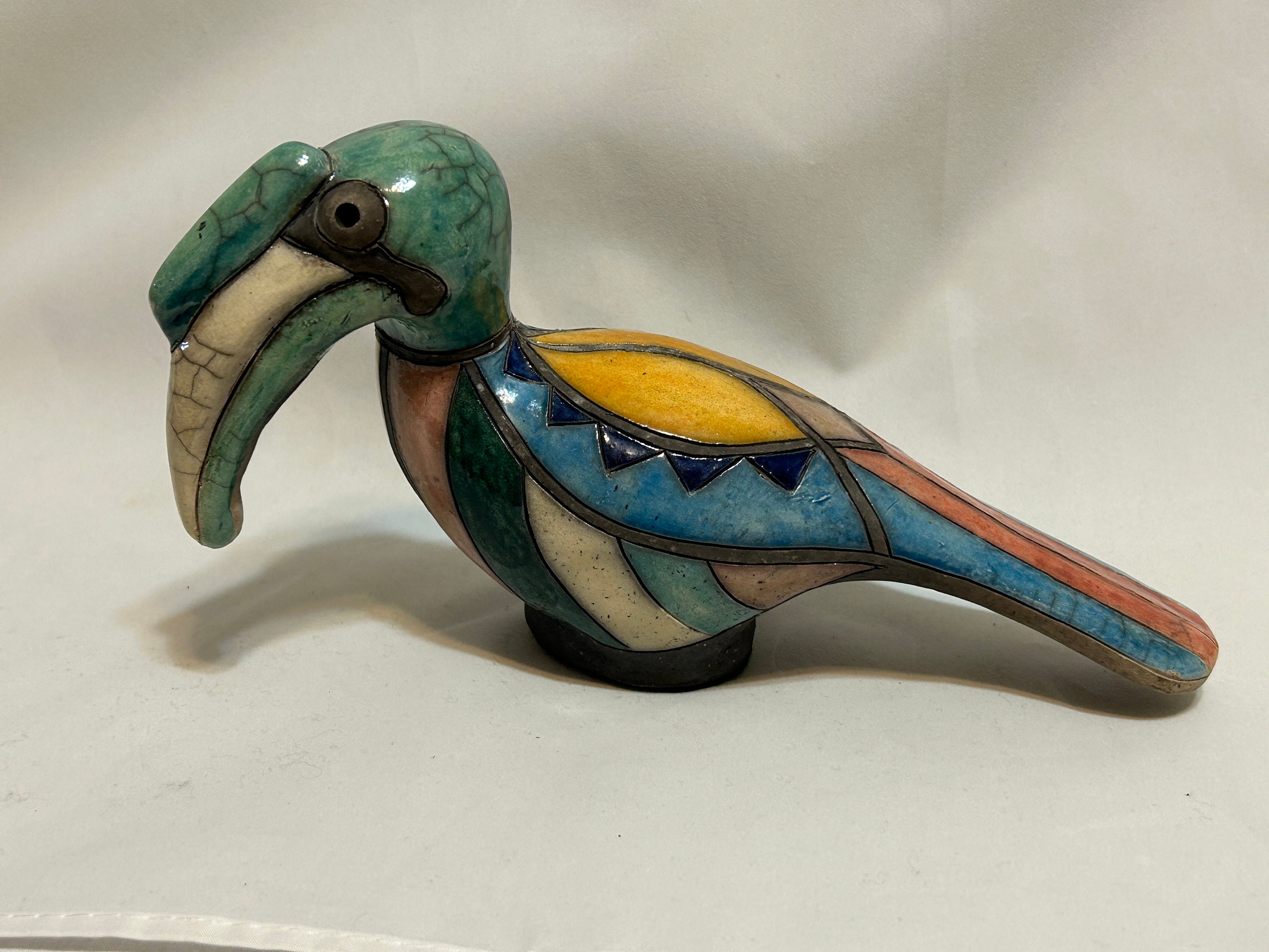 Rare Vintage 90s Genuine Raku Pottery Toucan From South Africa - Etsy