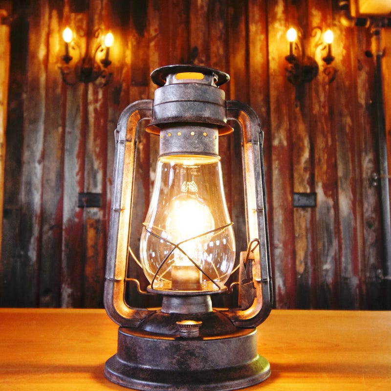Vintage Metal Glass Lantern - Etsy