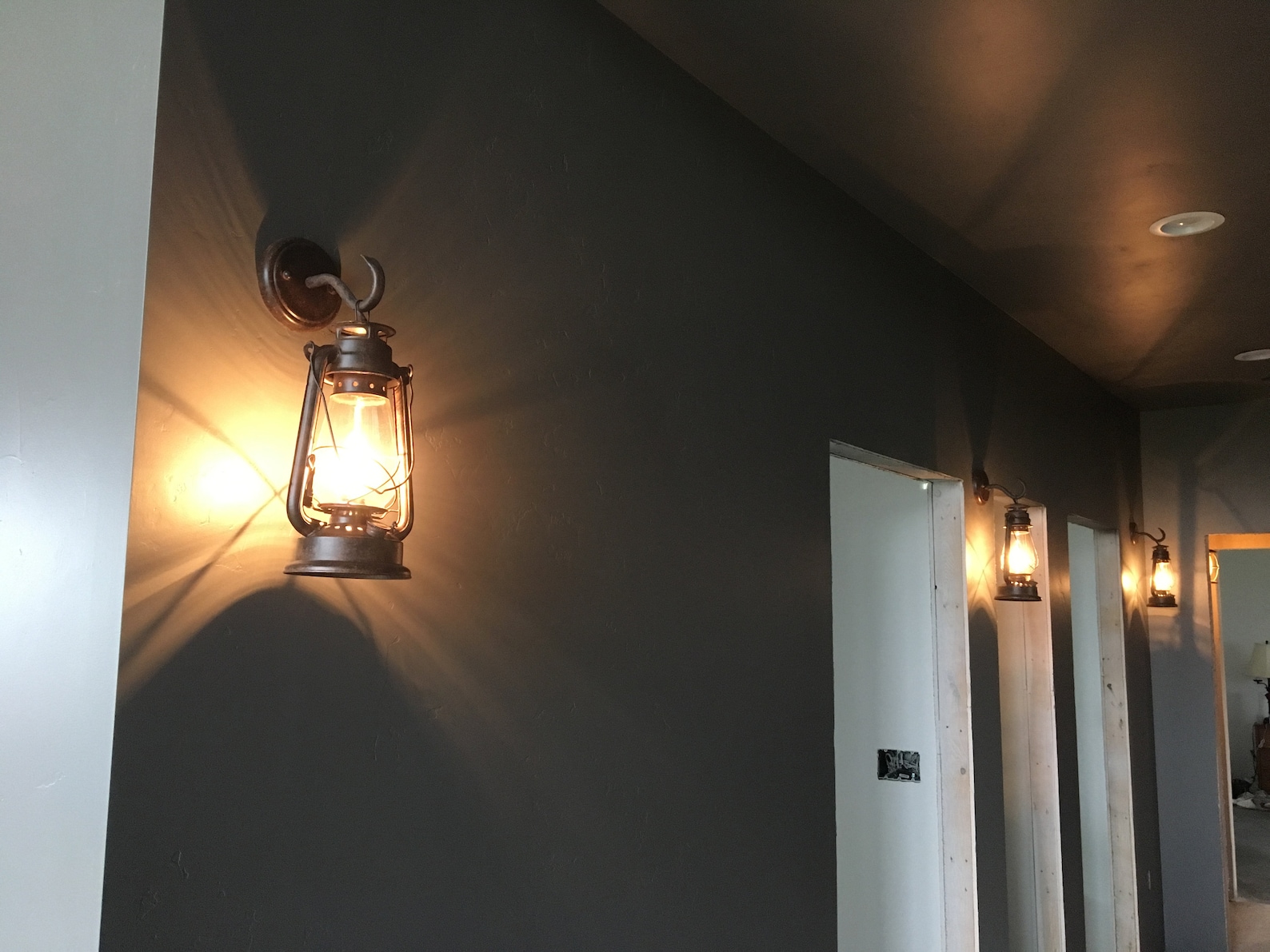 Hanging Wall Lanterns Electric Light Rusty Lanterns Lantern - Etsy