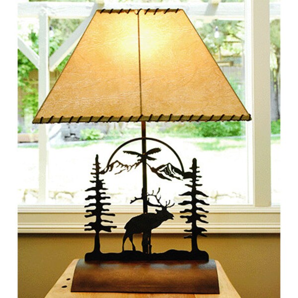 Rustic Table Lamp - Etsy