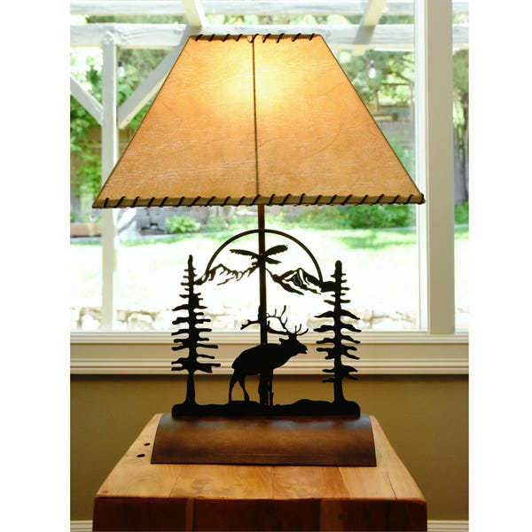 Rustic Table Lamp - Etsy