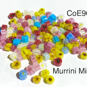 Glass Flower Murrini Mix, Coe90 Murrini, Bullseye Glass, Millifiore, UK ...