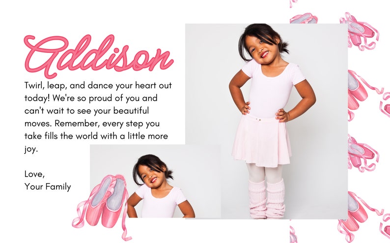 Ballet Slippers Dance Program Template Editable Half-page Design for ...