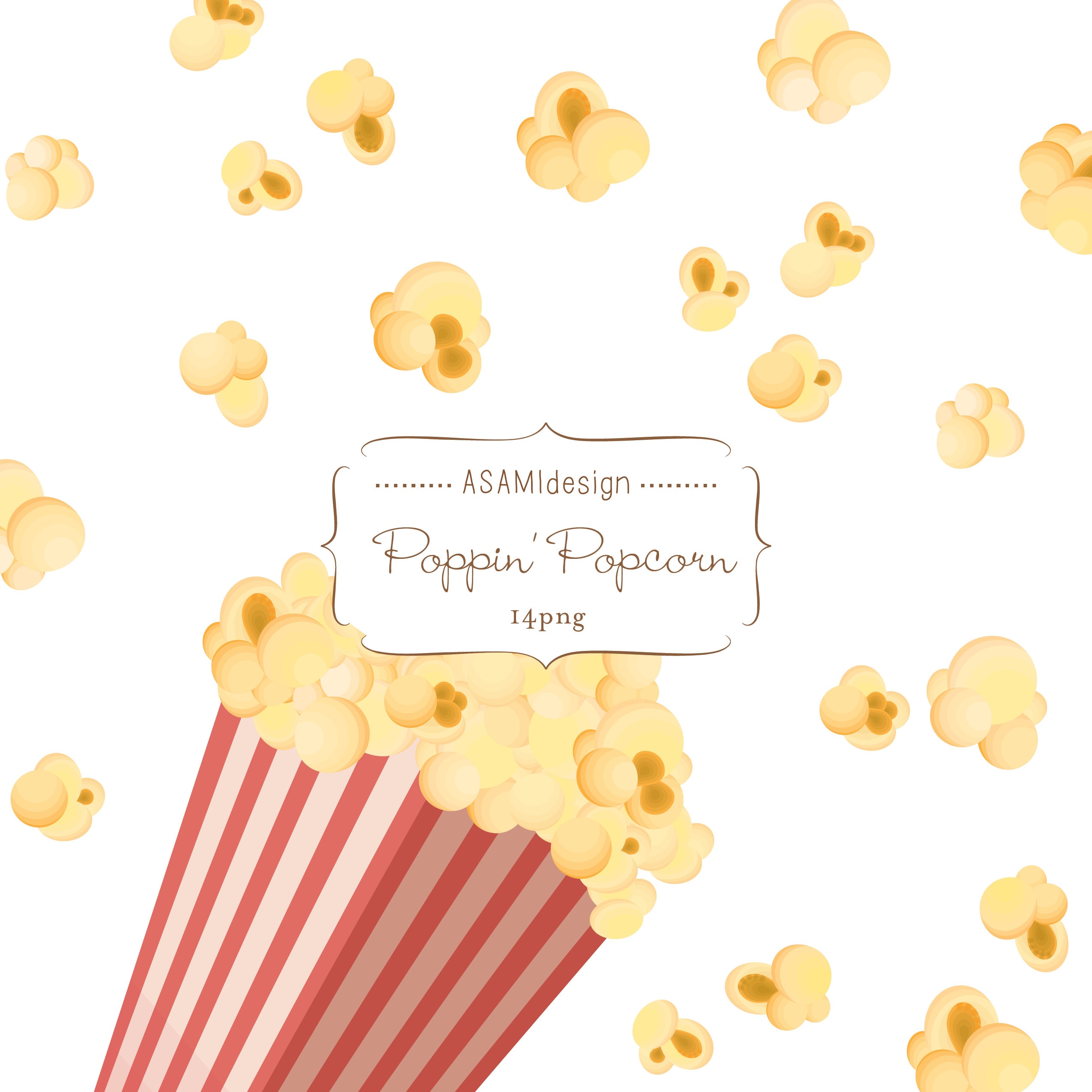 Popcorn Kernel Border Clipart