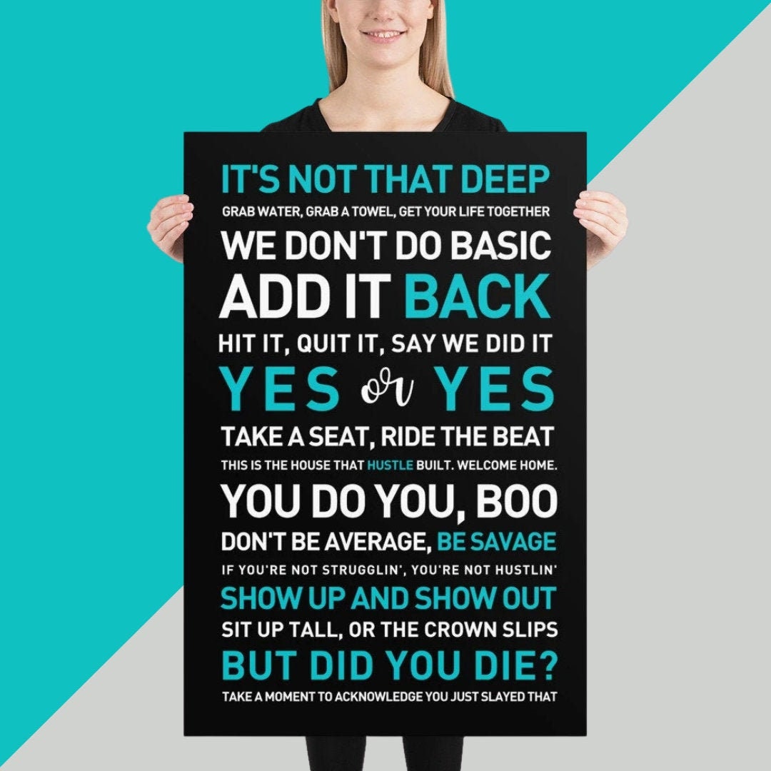 Mixed Quotes Motivational Quotes Collage Poster or Canvas 3 Sizes ...