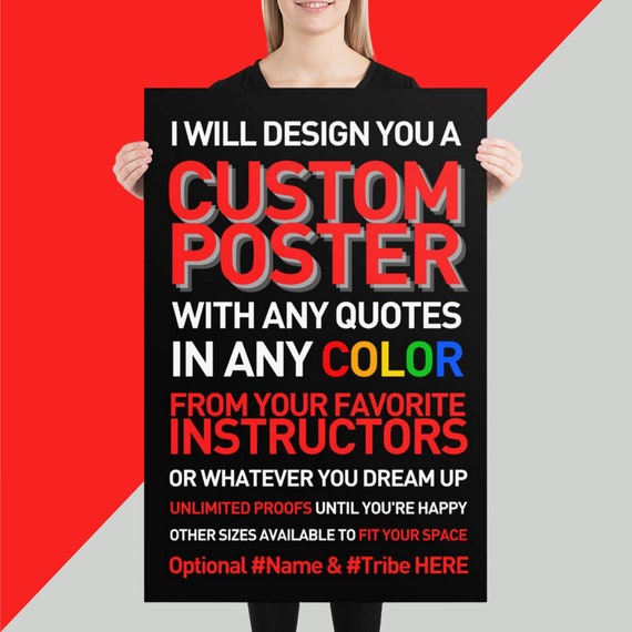 Custom order for Motivational Poster Fitspiration Quotes 4 | Etsy