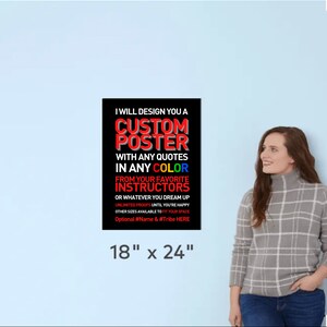 Custom Order for Motivational Poster Fitspiration Quotes (4 Sizes ...