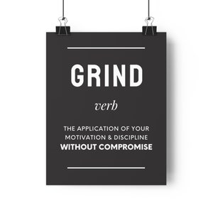 EXECUTE HUSTLE GRIND Verbs 3-poster- Motivational Poster Instant Download, Digital File, Print ...