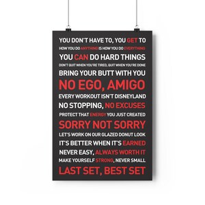 NO EGO AMIGO! Motivational Quotes Poster 24x36 Instant Download ...