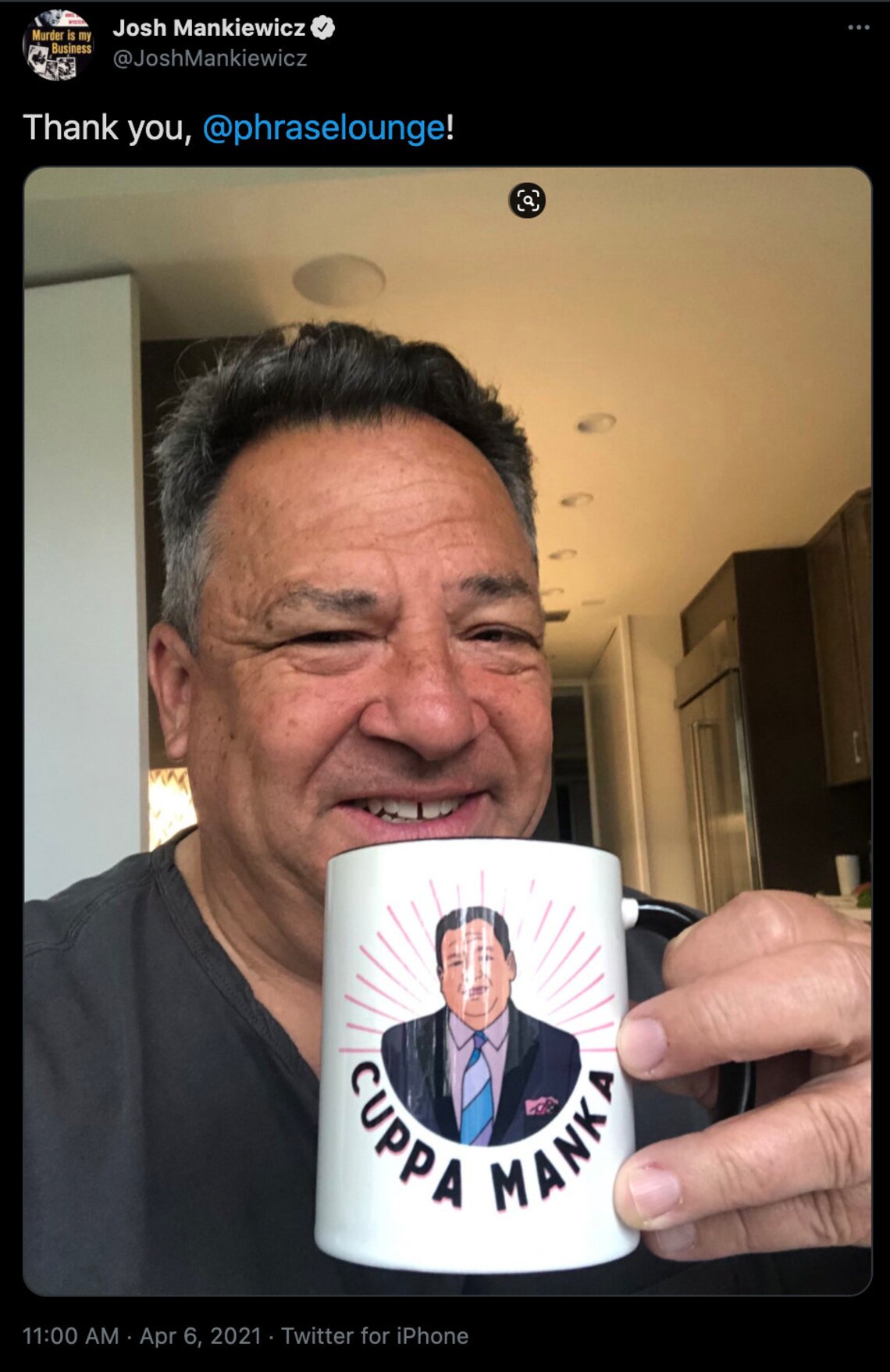 Cuppa Manka Josh Mankiewicz Dateline Mank Accent Mug Black - Etsy