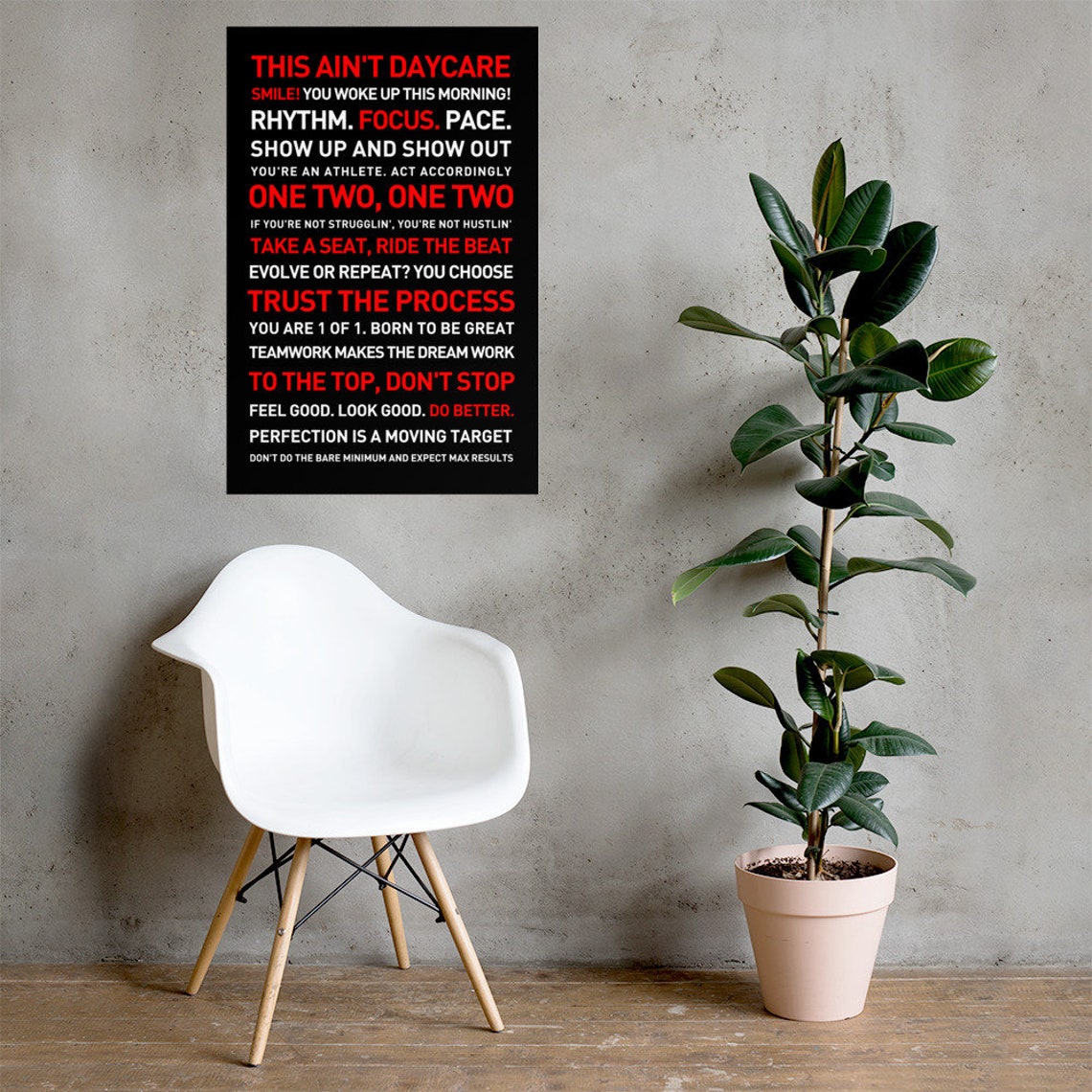 This AIN'T DAYCARE (AT) Fitspiration Motivational Quotes Poster 24x36 ...