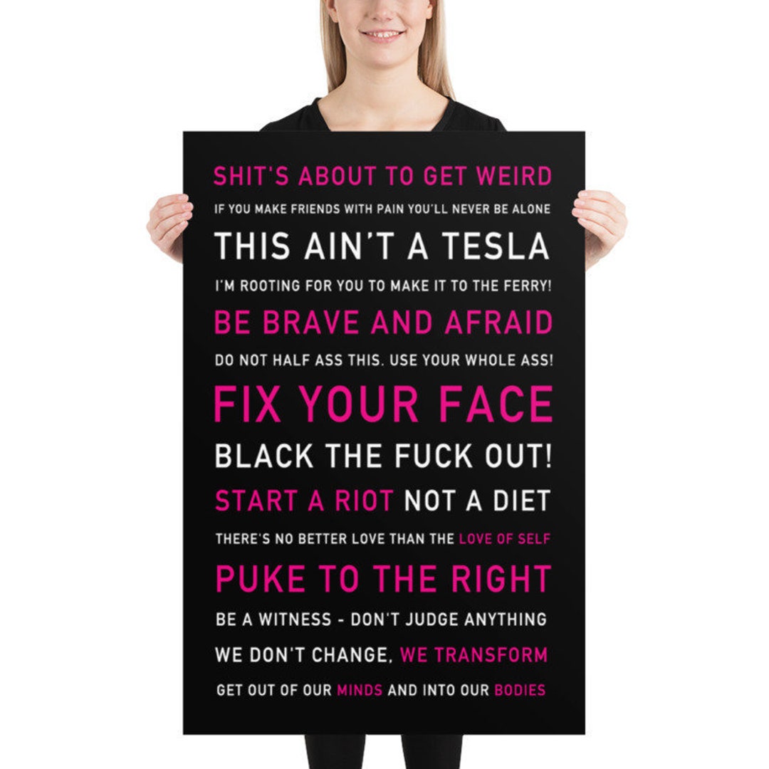 GET WEIRD (explicit): Fitspiration Motivational Quotes Poster 24x36 - Etsy