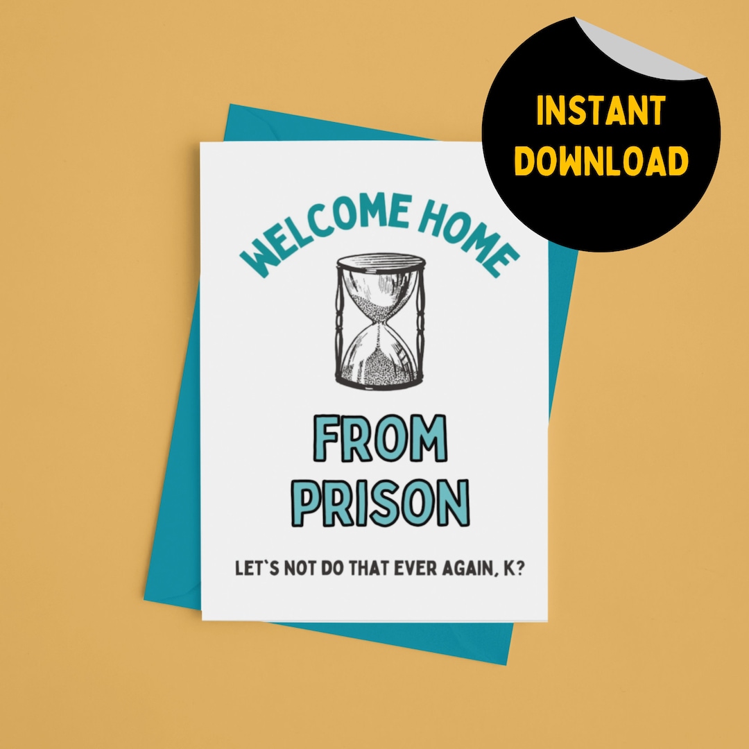 WELCOME HOME From PRISON Printable Card Instant Download Welcome Home welcome-home-from-prison-printable-card-instant-download-welcome-home