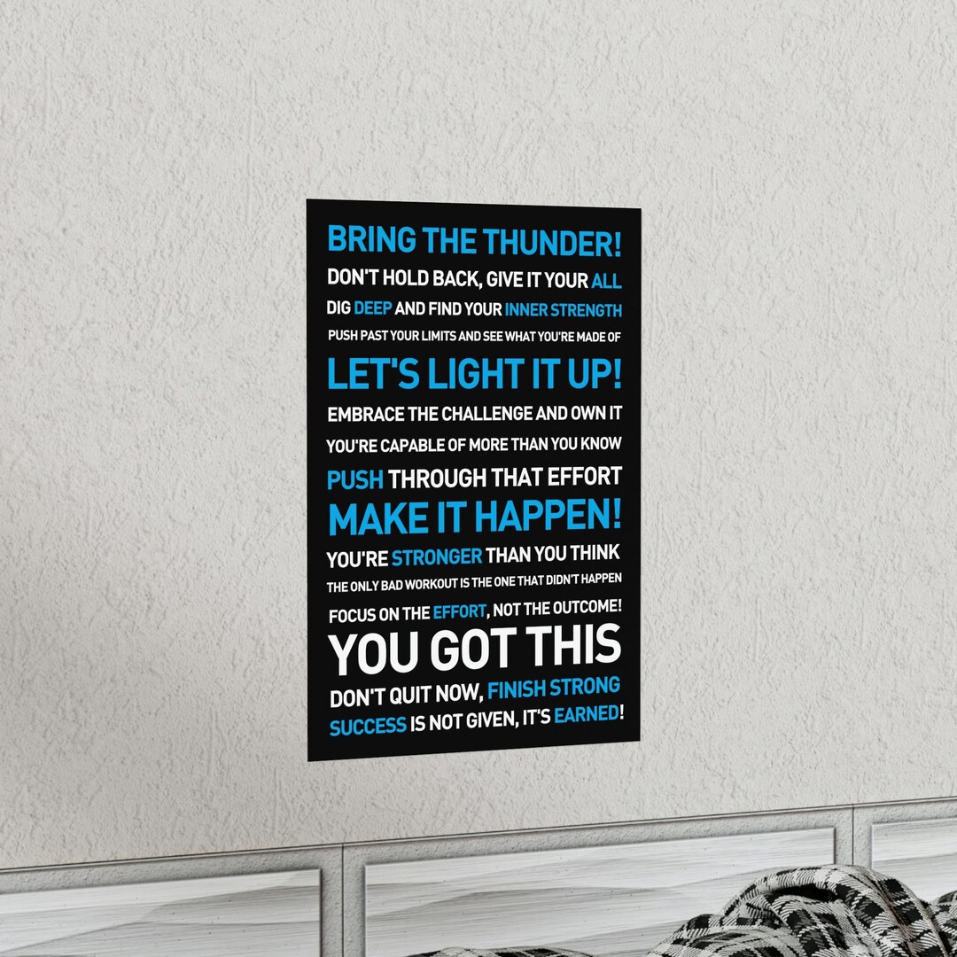 AW Motivational Quotes Poster - 24x36, 12x18, or Canvas Wrap - Etsy