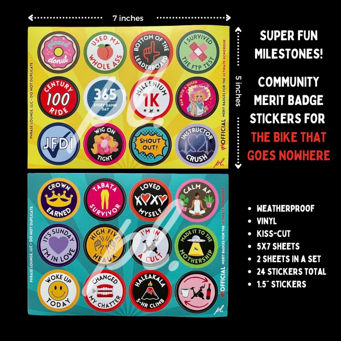 MILESTONE Vinyl Sticker Sheet Set 5X7, 24 Stickers, Weatherproof ...