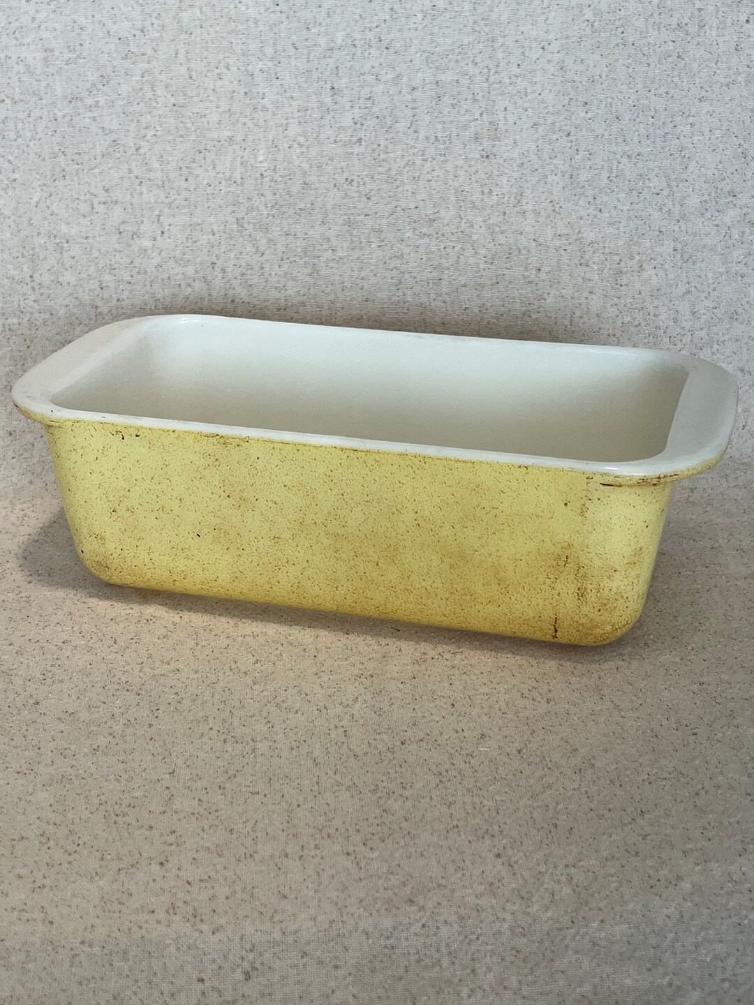 Pyrex Yellow Speckled Loaf Baking Dish - Etsy