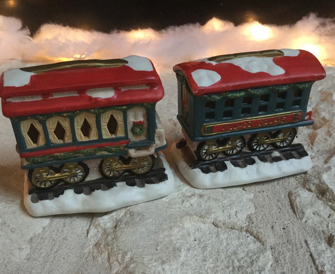 Ceramic Christmas Train Cars - Etsy