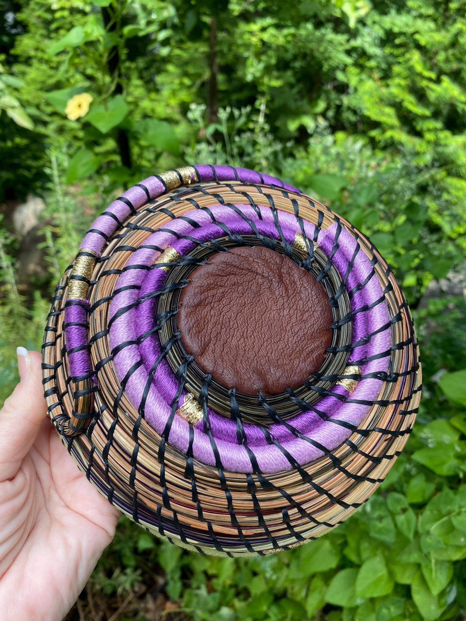 Lavender Fields Coiled Pine Needle Basket - Etsy