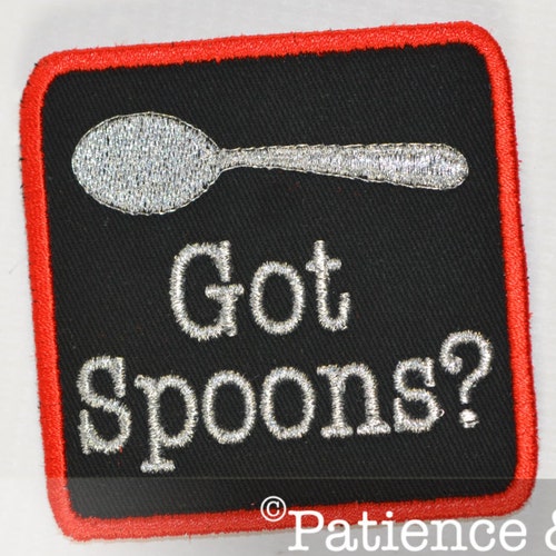 One 1 Patch Got Spoons Sew-on Patch Customizable Custom | Etsy