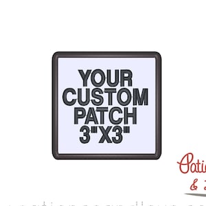 1 Patch, 3 Inch Square Patch, Your Custom Text, Sew On - Etsy