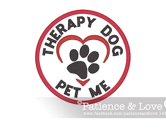 Therapy Dog Patch - Etsy