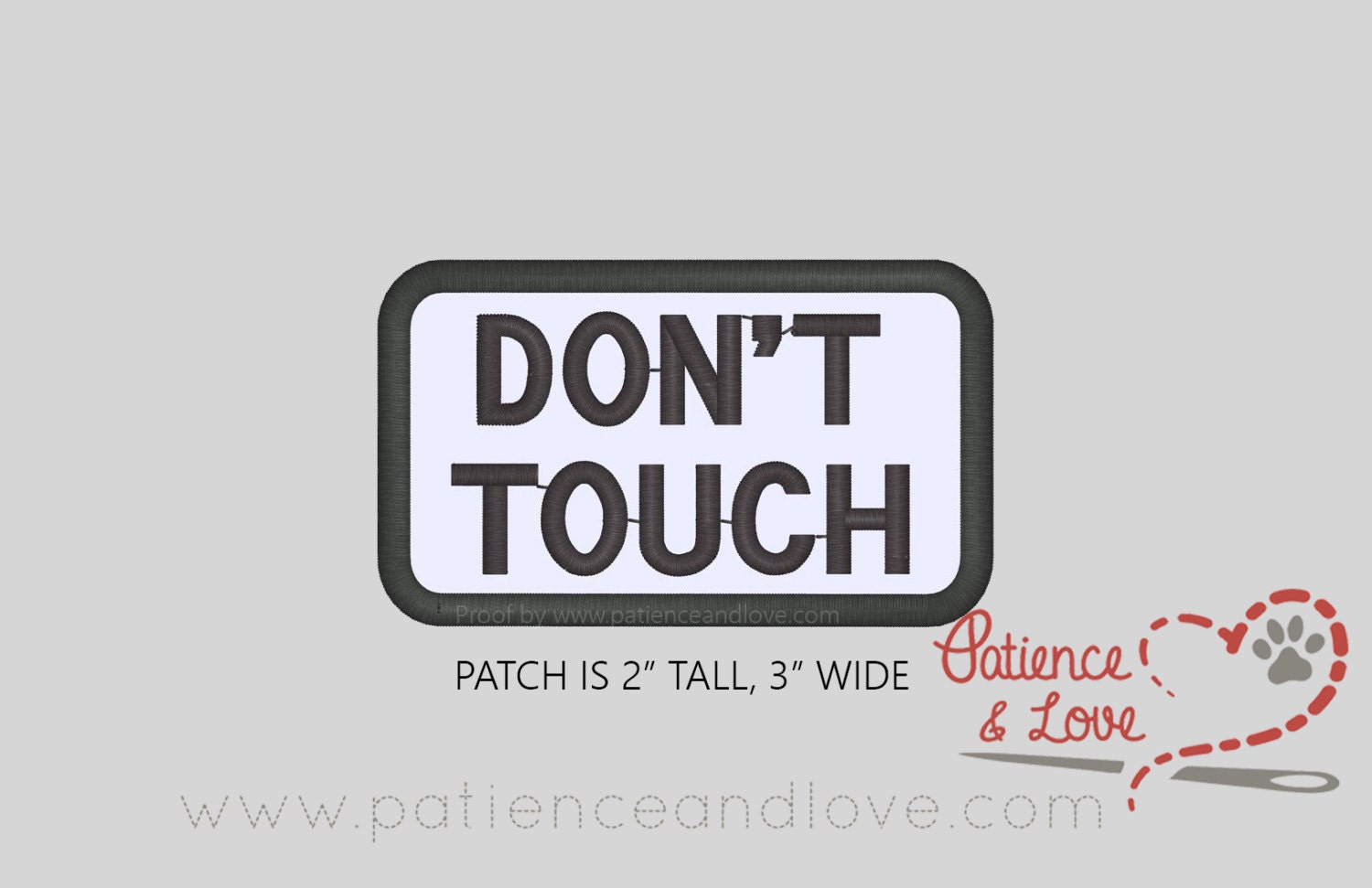 1 Patch, Sew-on, Don't Touch, 3 by 2 Inch Patch - Etsy