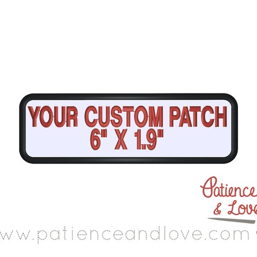 1 Patch 6 X 1.9 Inch Rectangular Patch Your Custom Text Sew - Etsy