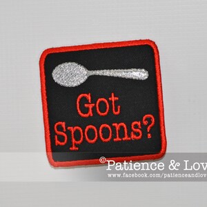 One (1) Patch, Got Spoons, Sew-on Patch, Customizable, Custom ...