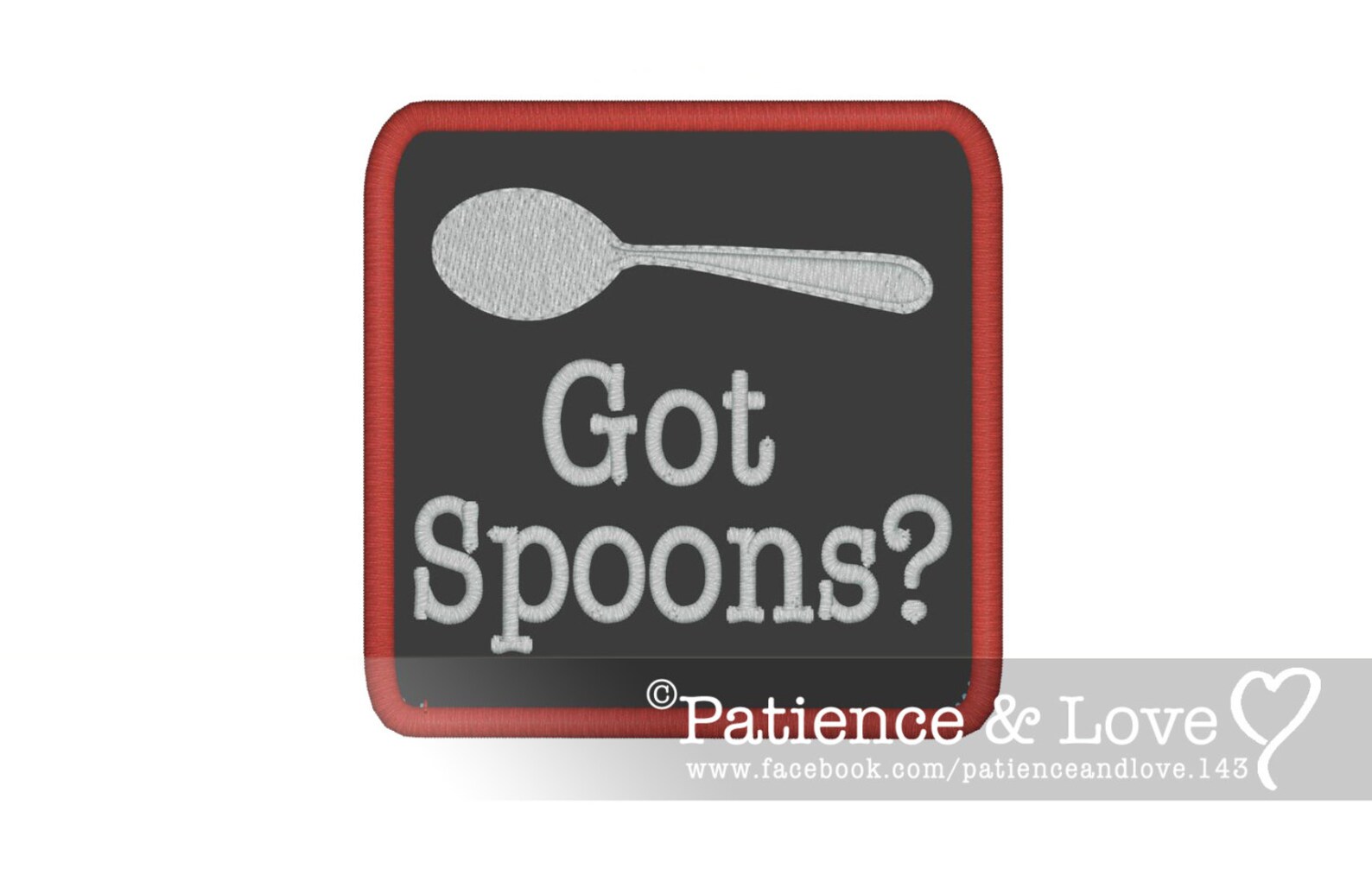 One (1) Patch, Got Spoons, Sew-on Patch, Customizable, Custom ...