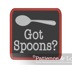 One (1) Patch, Got Spoons, Sew-on Patch, Customizable, Custom ...