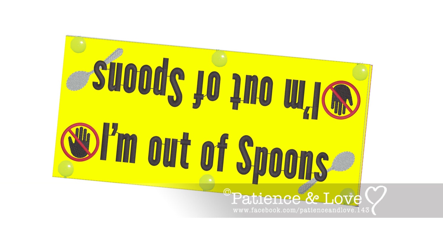 1 Leash Sleeve, I'm Out of Spoons, Snap-on - Etsy