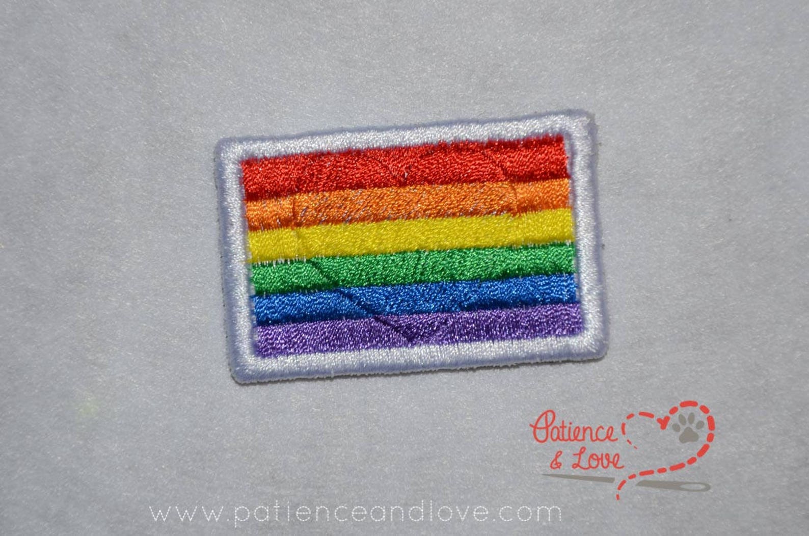 1 Patch Sew-on 2 x1.3 inch LGBTQ pride flag heart in | Etsy