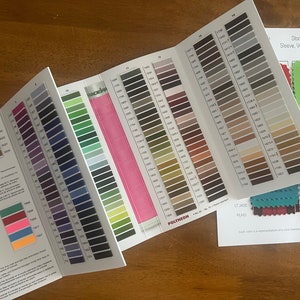 Fabric Swatch Set AND 1 Thread Color Book, Polyneon Thread Chart - Etsy